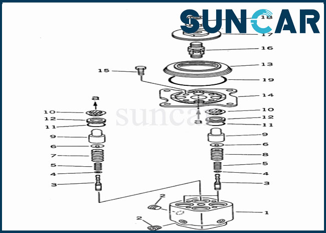 Komatsu PC100-5 PPC Pilot Valve Seal Kit 702-16-01071