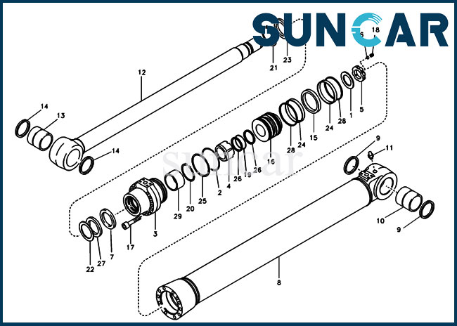 Boom Seal Kit VOE14589143 VOE 14589143 14589143 EC460B EC480D SUNCARVO ...