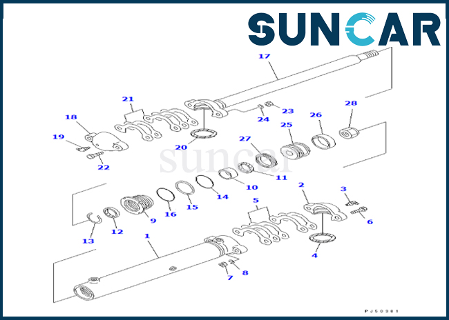 Komatsu 23B-63-22102 23B6322102 Drawbar Shift Cylinder Seal Kit For ...